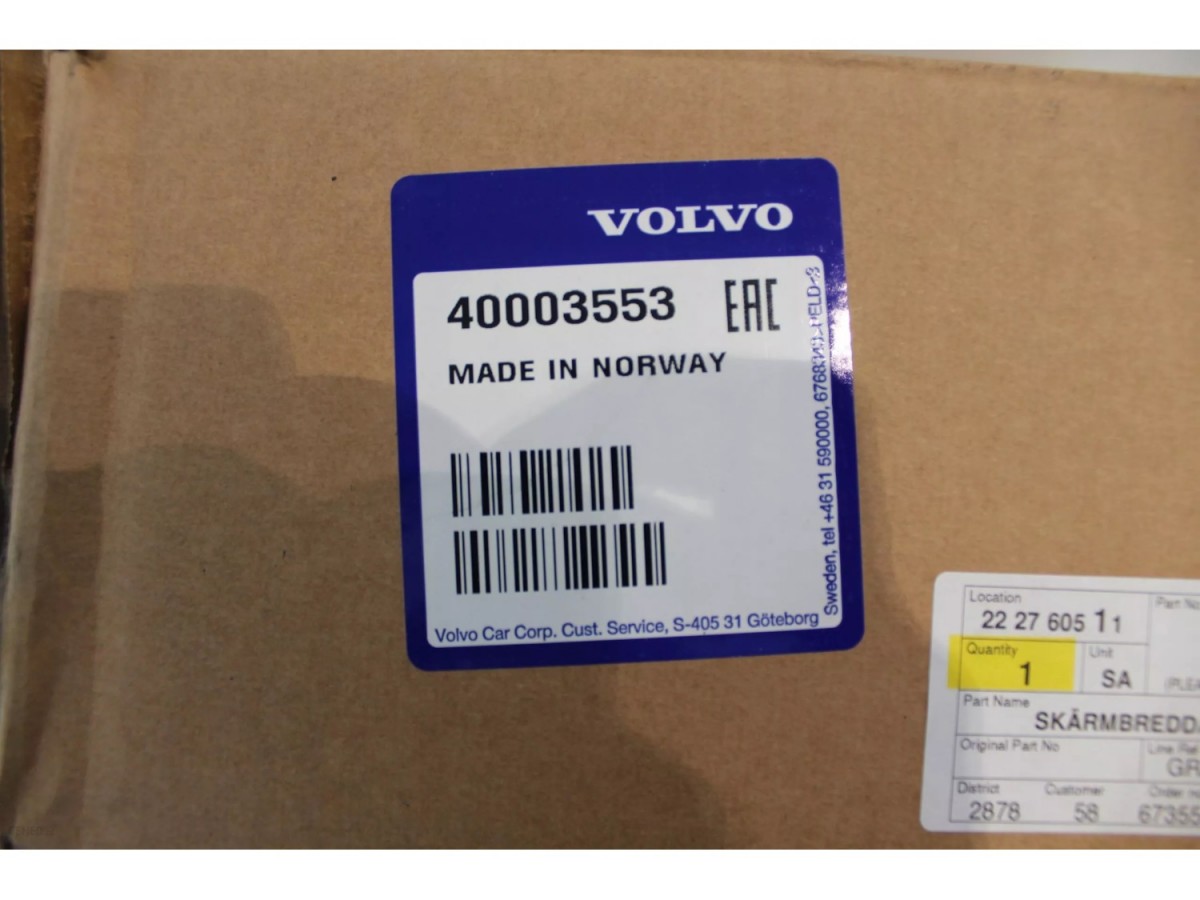 Volvo Fender Extensions Kit Of Four Ice White - 40003553 | Volvo Dealer ...